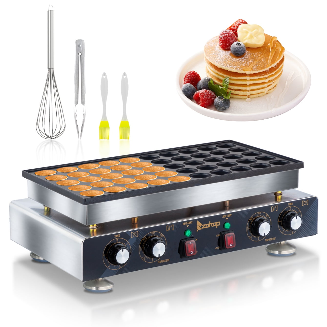 Mini Pancake Maker, 50 Grids Mini Dutch Pancake Maker 1600W Electric ...