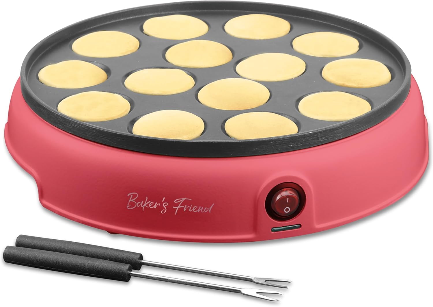 Mini Pancakes Maker Machine, Dutch Mini Pancake Griddle, 14 Holes ...
