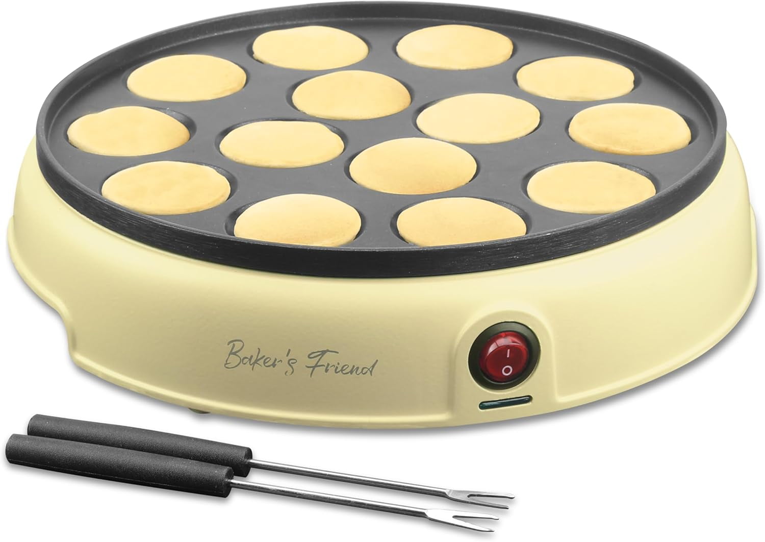 Mini Pancakes Maker Machine, Dutch Mini Pancake Griddle, 14 Holes ...
