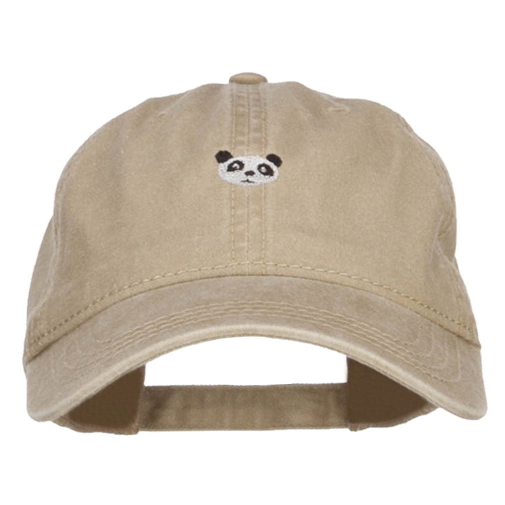 Mini Panda Embroidered Washed Cap - Khaki OSFM - Walmart.com