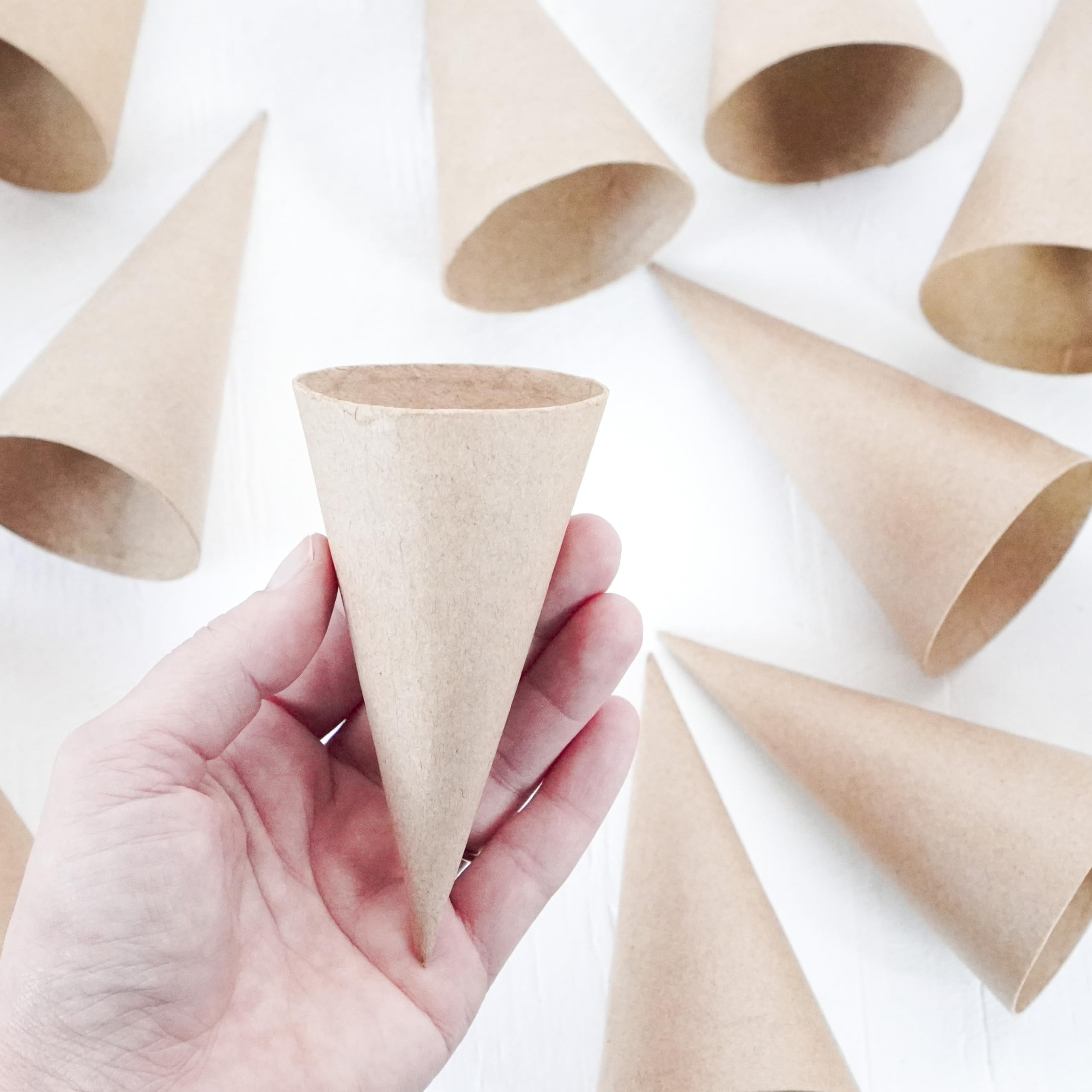 Mini Paper Mache Cones MSF2 Small 4 Inch - Set of 12 - Walmart.com