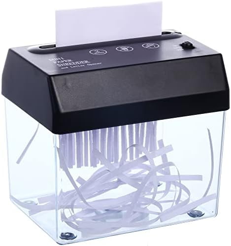 Mini Paper Shredder with Auto Feed - Portable A6 Document Shredder for ...