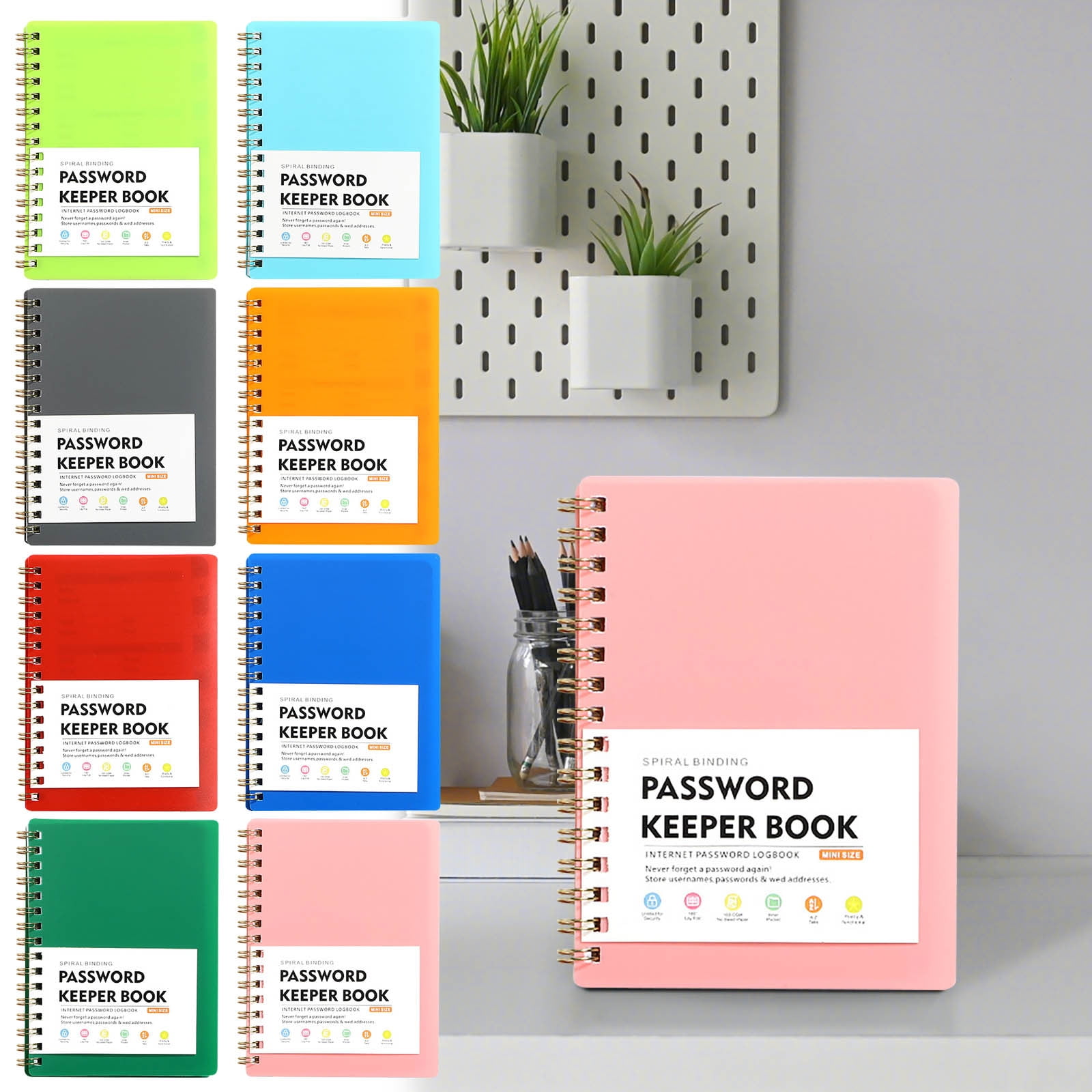 Mini Password Book A6 Loose Leaf Notebook with Thickened Skin Feel ...