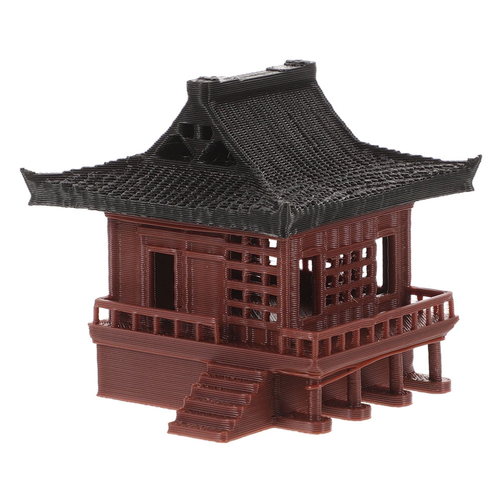 Mini Pavilion Pagoda Pavilion Decorations 6.50X5.80X5.60CM Brown ...