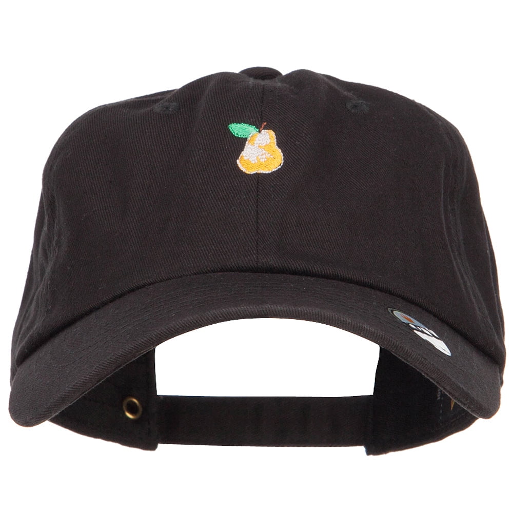 Mini Pear Embroidered Unstructured Cap - Black OSFM - Walmart.com