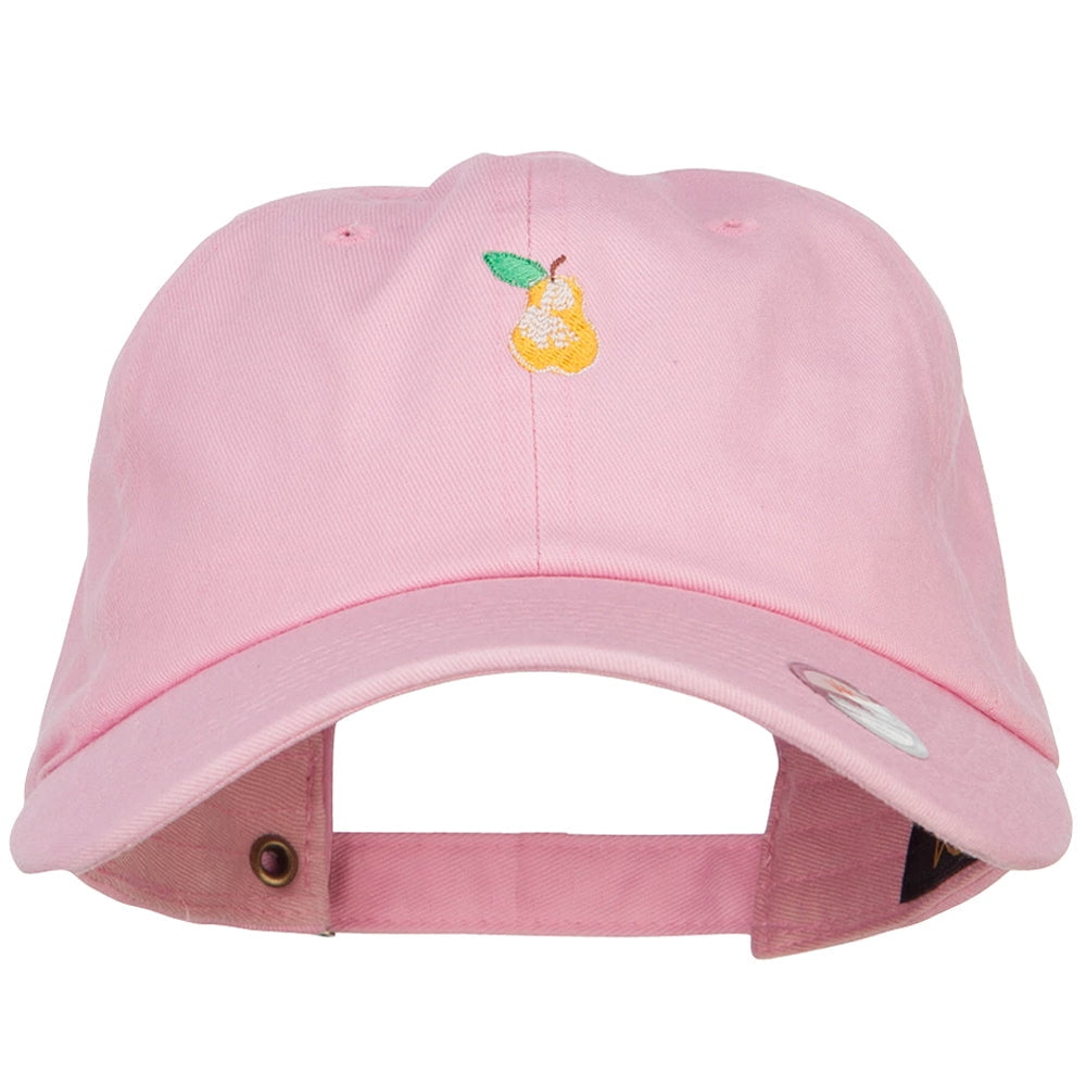 Mini Pear Embroidered Unstructured Cap - Lt Pink OSFM - Walmart.com