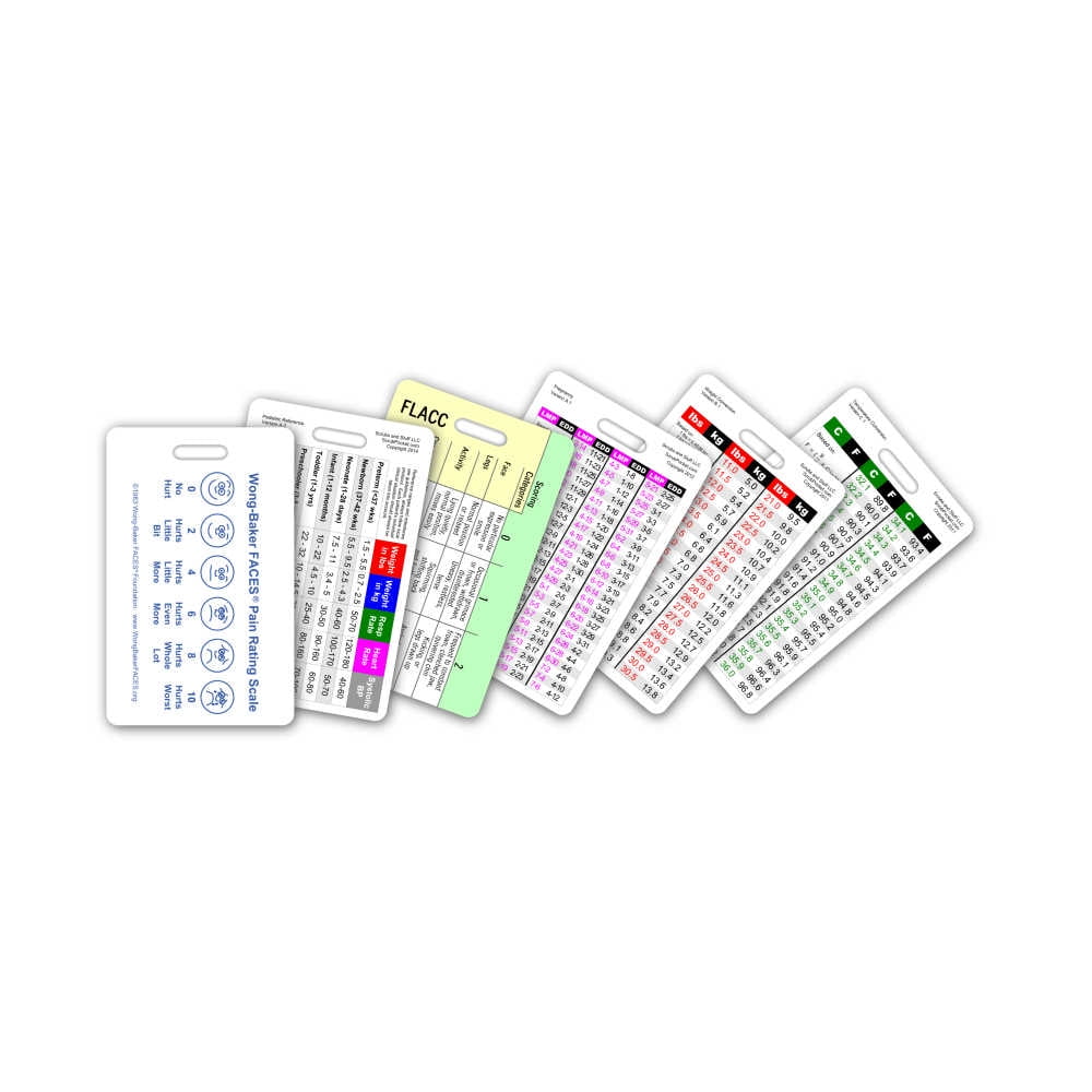 Mini Pediatric 6 Card Vertical Badge Reference Set - Walmart.com