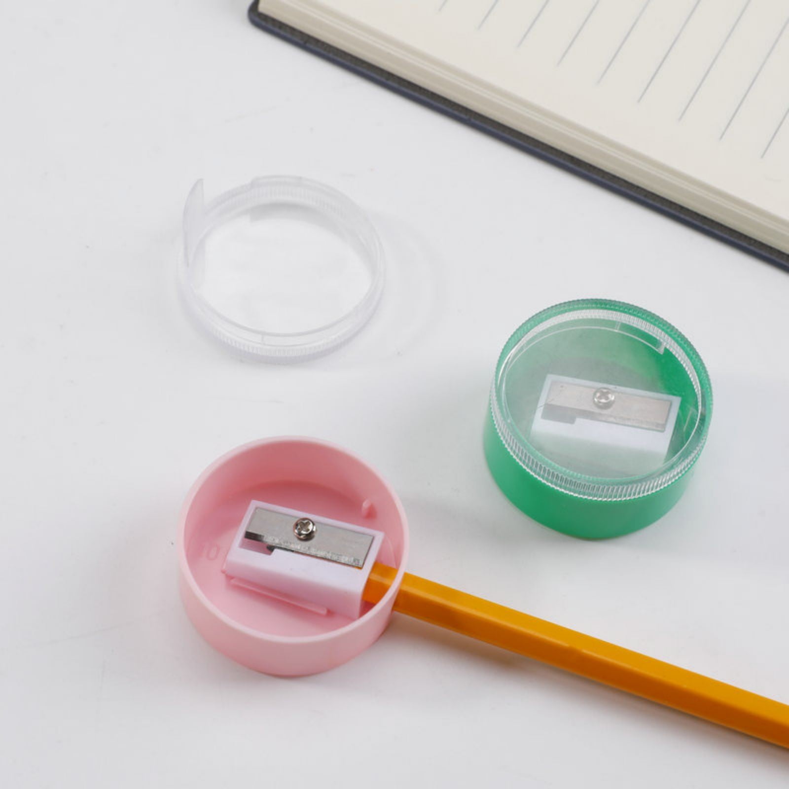 Mini Pencil Sharpener, Round Transparent Hole Sharpener, 4-Pack ...