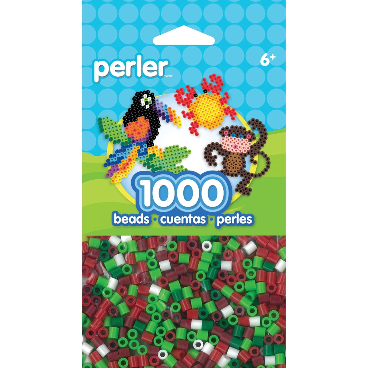 Mini Perler Beads 1,000/Pkg-Holiday Mix, Pk 3, Perler - Walmart.com