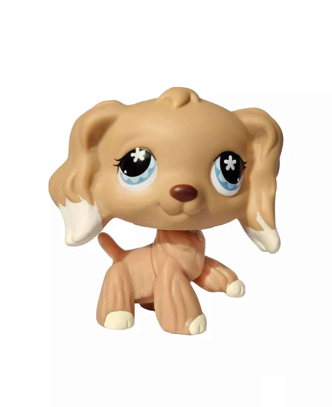 Mini Pet Shop LPS Blue Flower Eyes Collection #748 Tan Cocker Spaniel ...