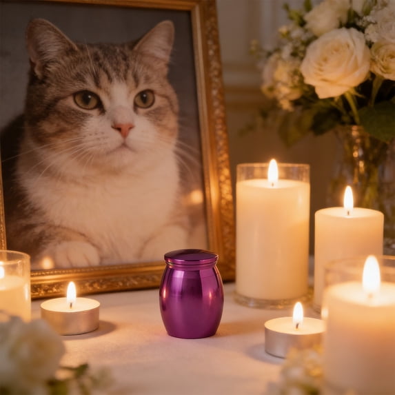 Mini Pet Urn for Ashes, Small Sealed Memorial Keepsake Jar for Dog Cat ...