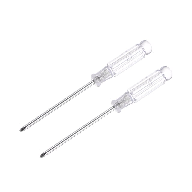 Uxcell Mini Phillips Screwdriver, 3.0mm Cross Head with Clear Handle ...