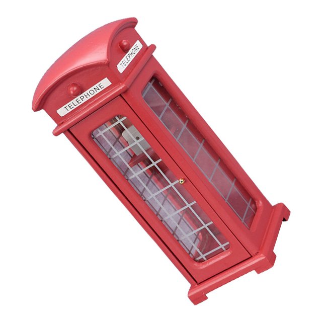 Mini Phone Booth Model Miniature Phone Booth Toy House Decor ...