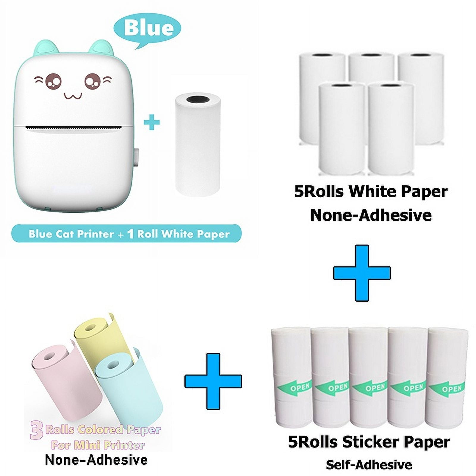 Mini Photo Pocket Printer Portable Ink-free Thermal 57mm Sticker Trans ...