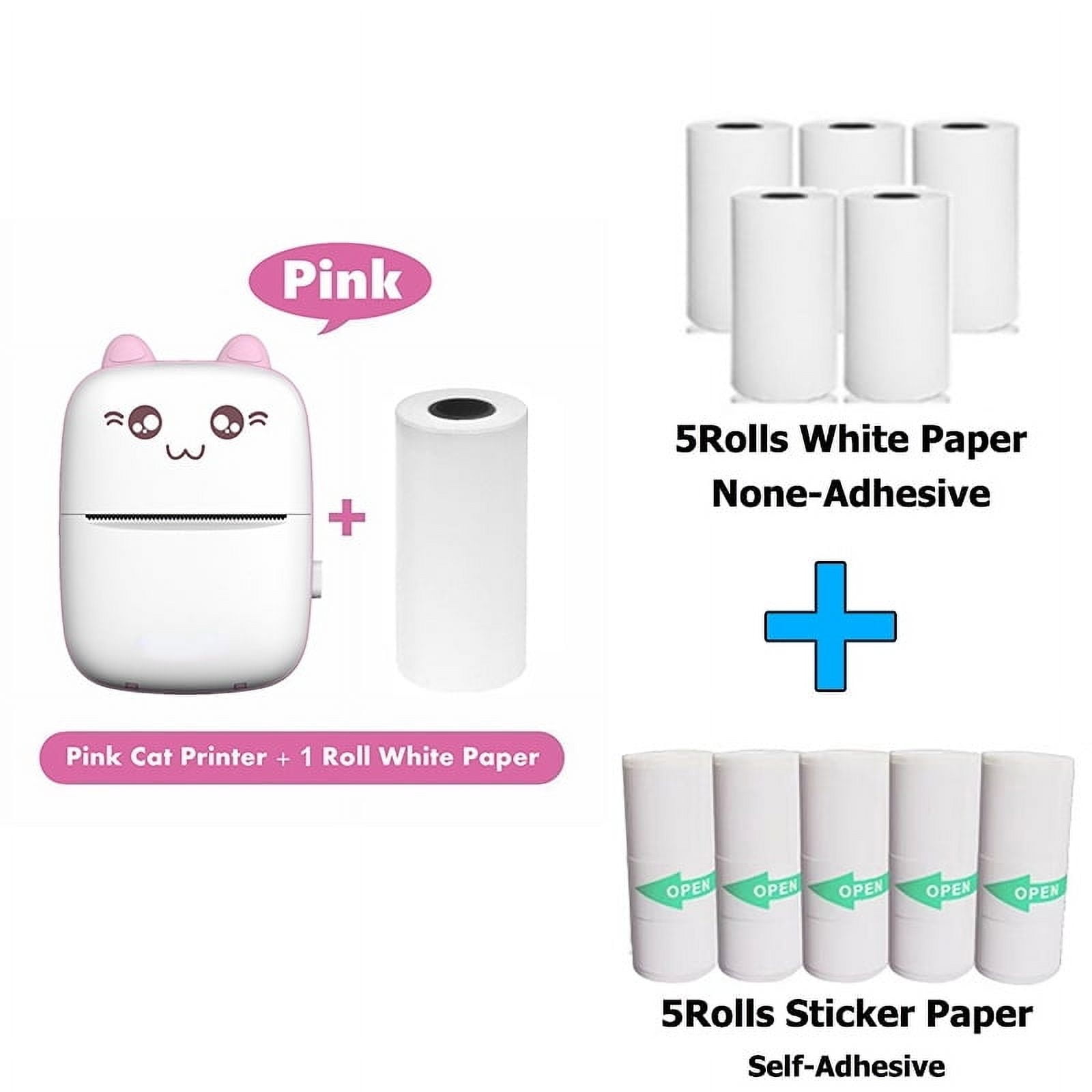 Mini Photo Pocket Printer Portable Ink-free Thermal 57mm Sticker Trans ...