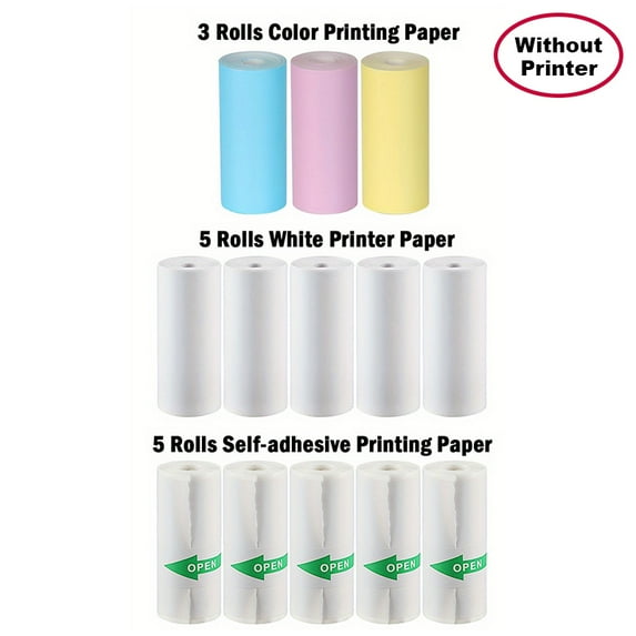 Mini Photo Pocket Printer Portable Ink-free Thermal 57mm Sticker Trans ...