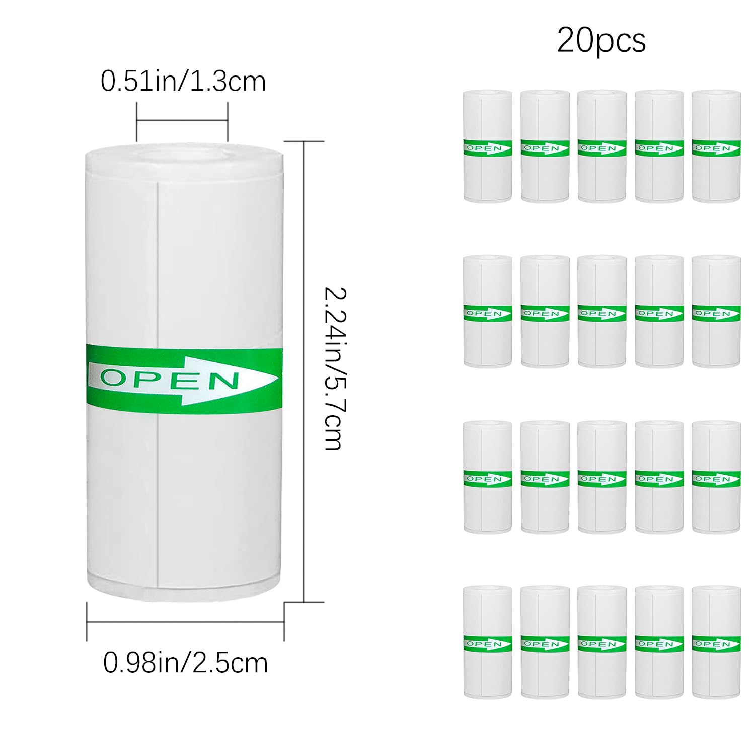 Mini Photo Pocket Printer Portable Ink-free Thermal 57mm Sticker Trans ...