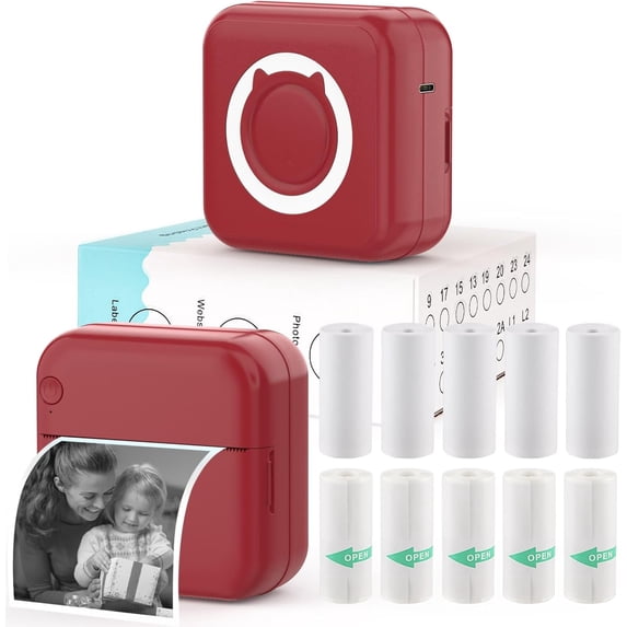 Mini Photo Printer - Portable Pocket Sticker Printers for Thermal ...