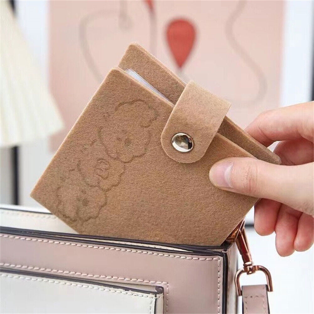 Mini Photocards Holder Felt Card Storage Loose-leaf Three-inch Photo ...