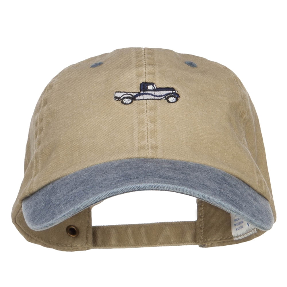 Mini Pick Up Truck Embroidered Wash Cap - Khaki Navy OSFM - Walmart.com
