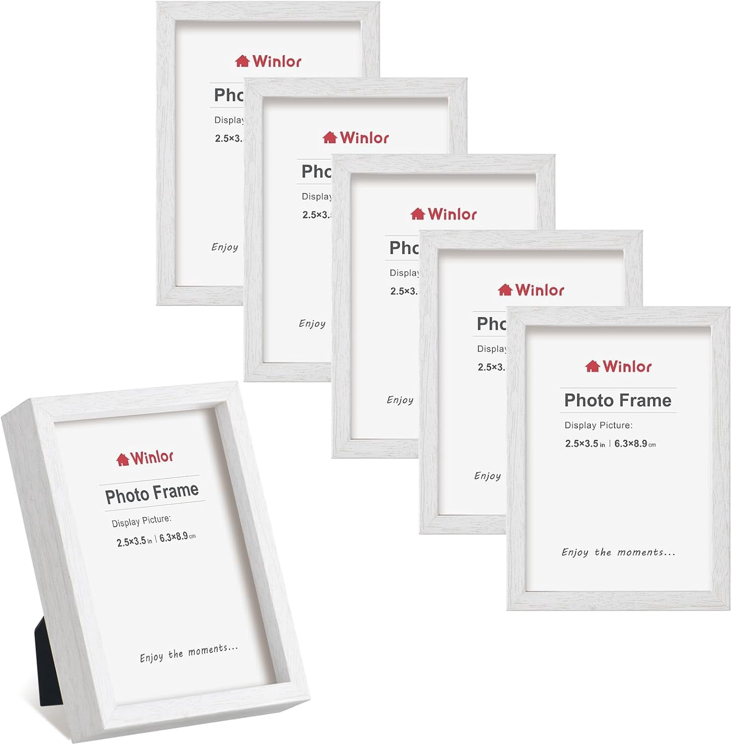 Mini Picture Frames, 6 Pack, 2.5x3.5 inch Small Photo Frames, Multi ...