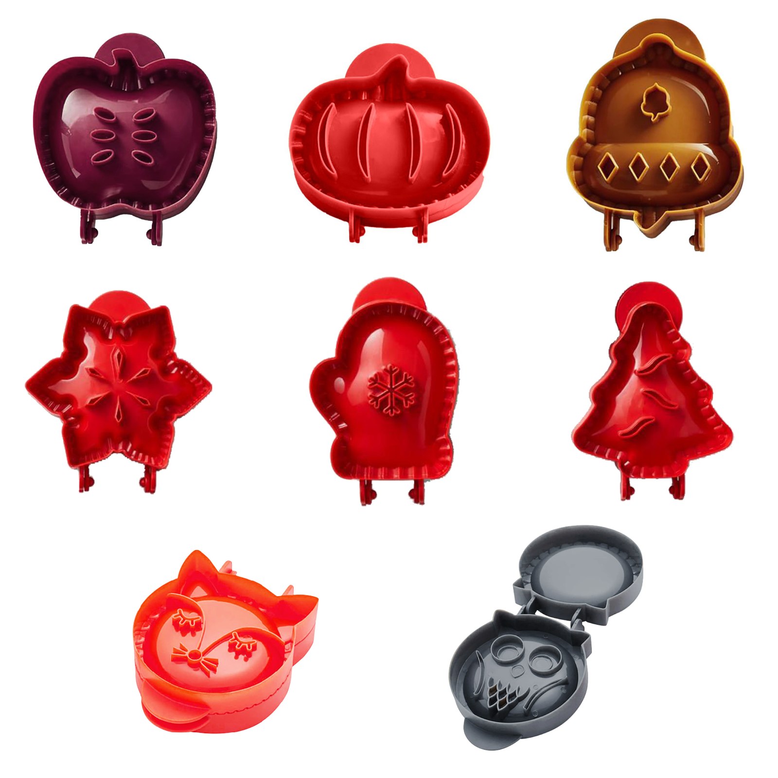 Mini Pie Molds Set, Hand Pie Maker & Dough Presser with Non-Stick ...