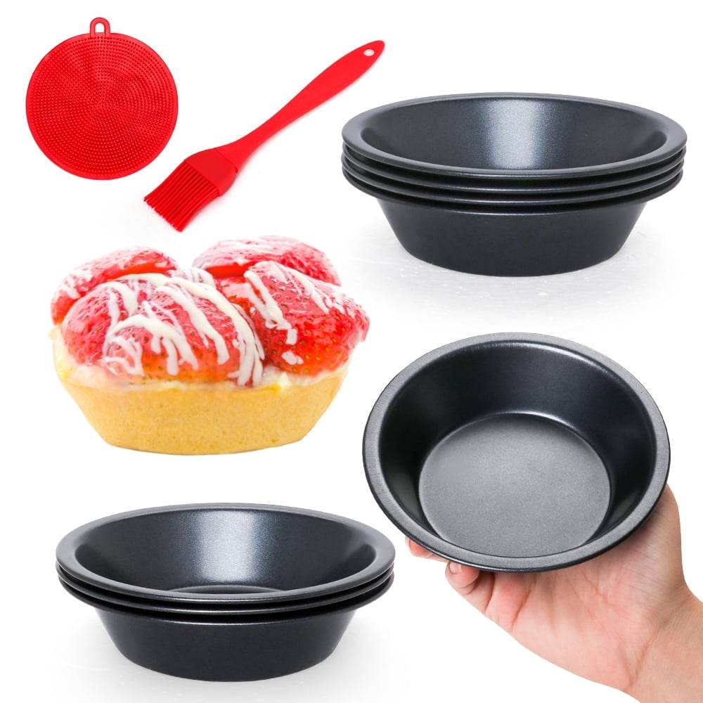 Gutsdoor 5 inch Mini Pie Pans 8pcs Reusable Round Small Pie Tins Carbon ...