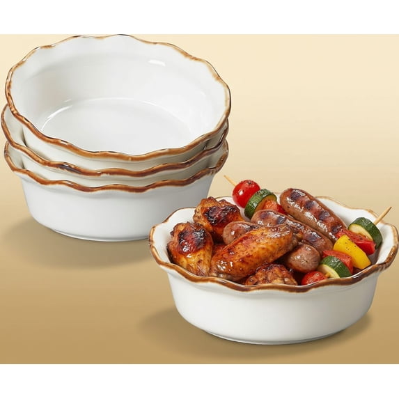 Mini Pie Pans, 6.8 inch Ceramic Pie Dish for Baking Nonstick Small Pie ...