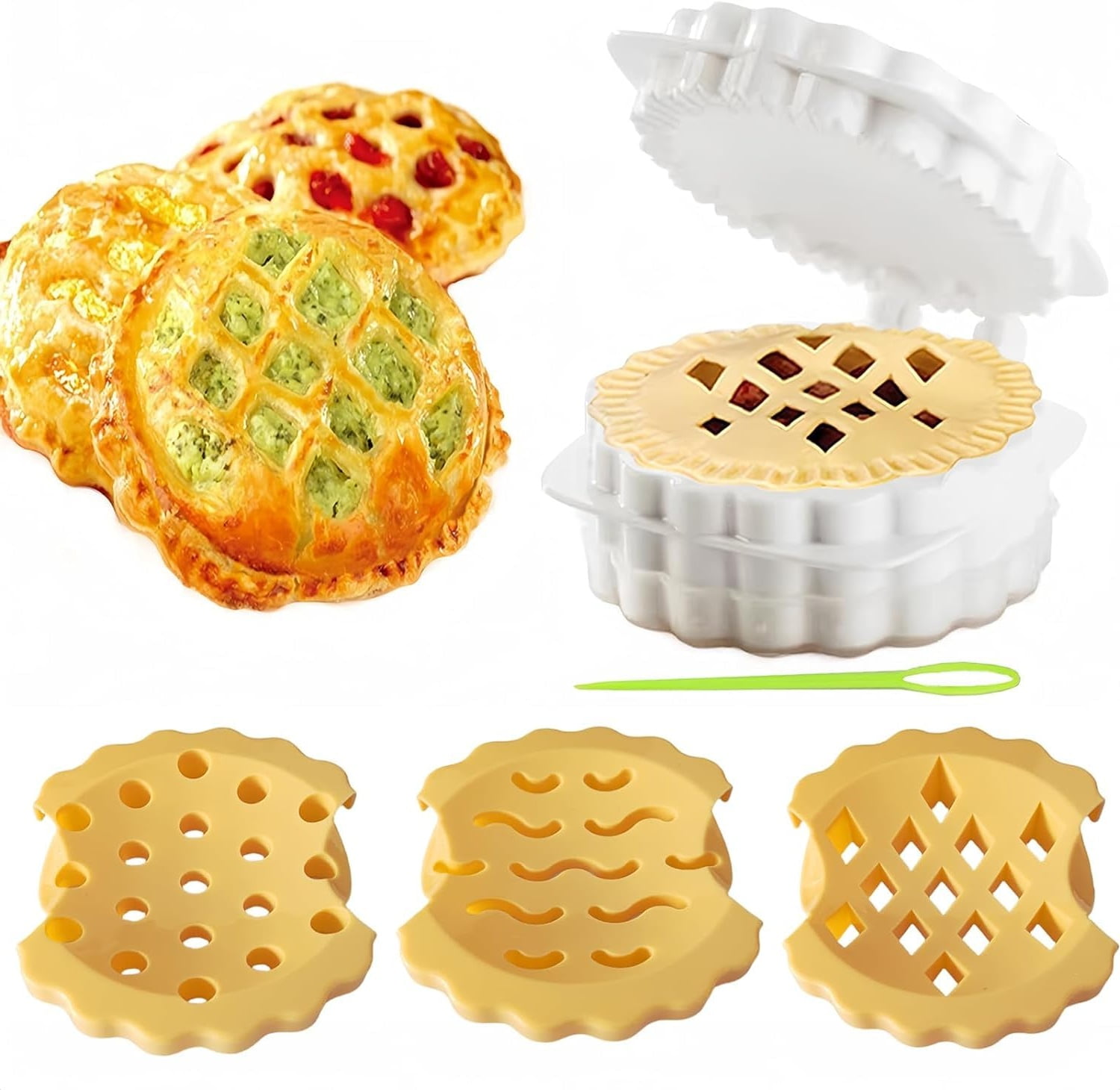 Mini Pie Plate Set of 3, 3 Shapes Multipurpose Pie Maker, Pocket Pie ...