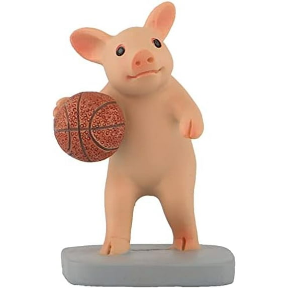Mini Pig Figurine, Resin Home Decor, Lucky Animal Garden Statue for ...