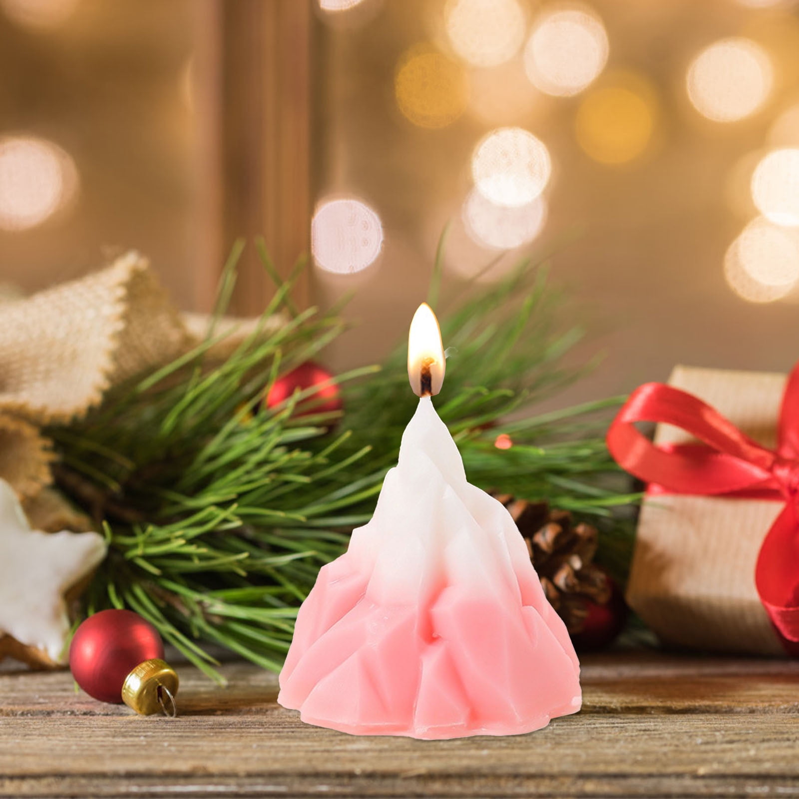Mini Pink Iceberg Candle - 2.5" Soy Wax Home Fragrance Gift Set w/ Long ...