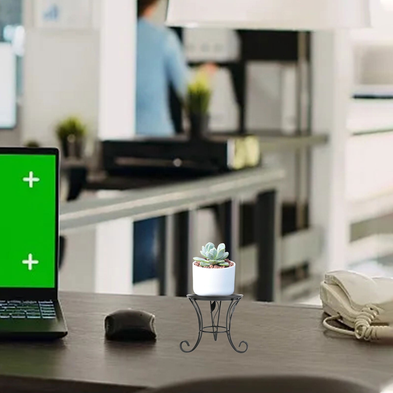 Mini Plant Stand - Metal Flower Pot Holder Indoor/Outdoor, Rustproof ...