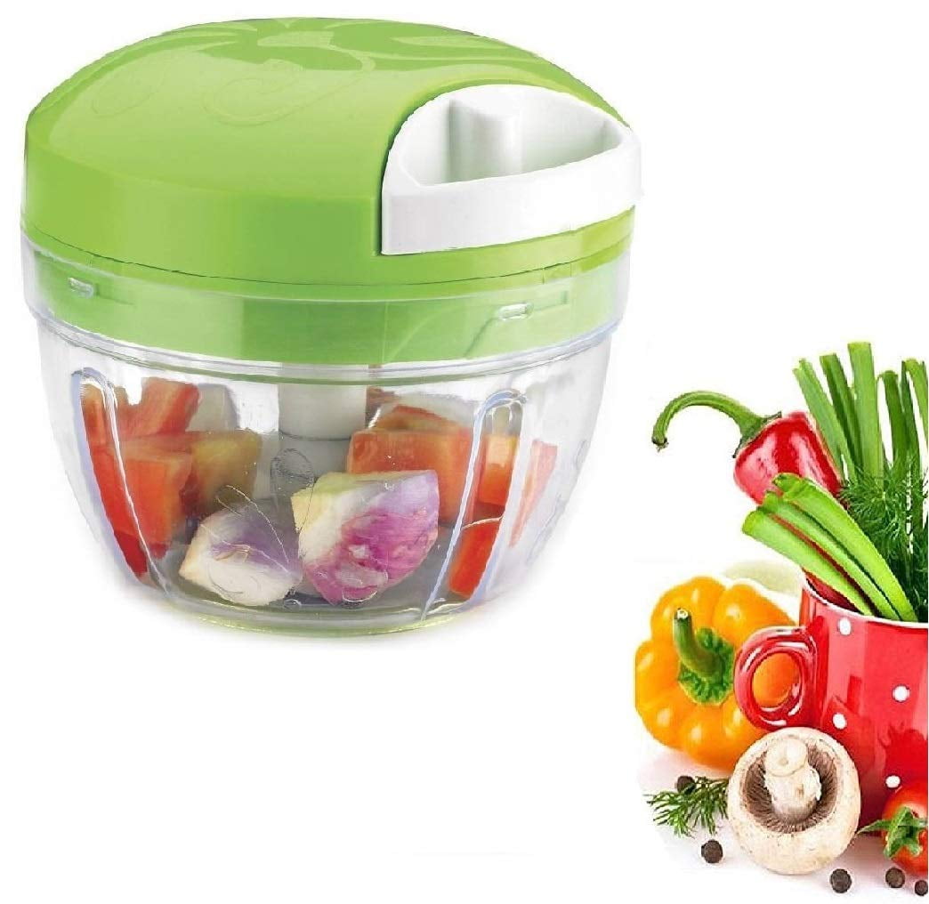 Mini Plastic Chopper with SharpGlossy Blades Vegetable and Fruit Cutter ...