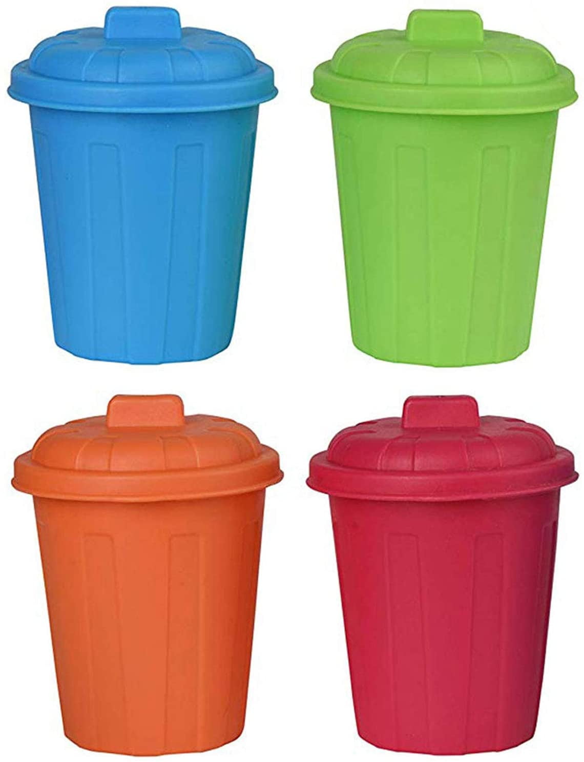 Mini Plastic Garbage Cans 8 Pack 3.5"X3.5"X4" - Walmart.com