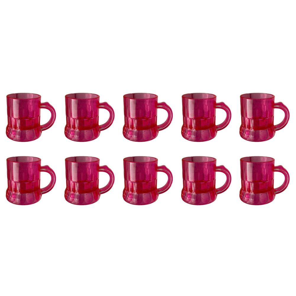 Mini Plastic Shot Glasses with Handle, 1 Ounce Capacity, Heavy Base ...