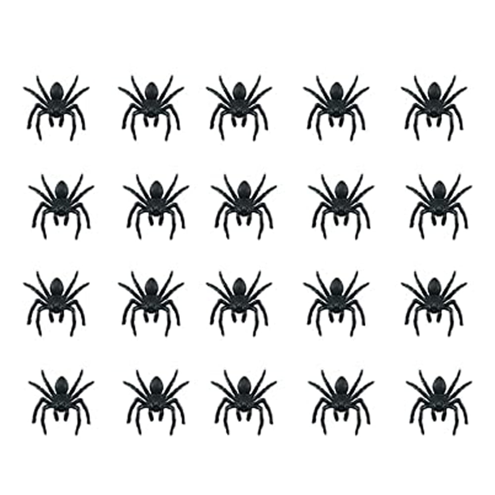 "Mini Plastic Spiders - Fake Scary Realistic Spiders for Halloween ...