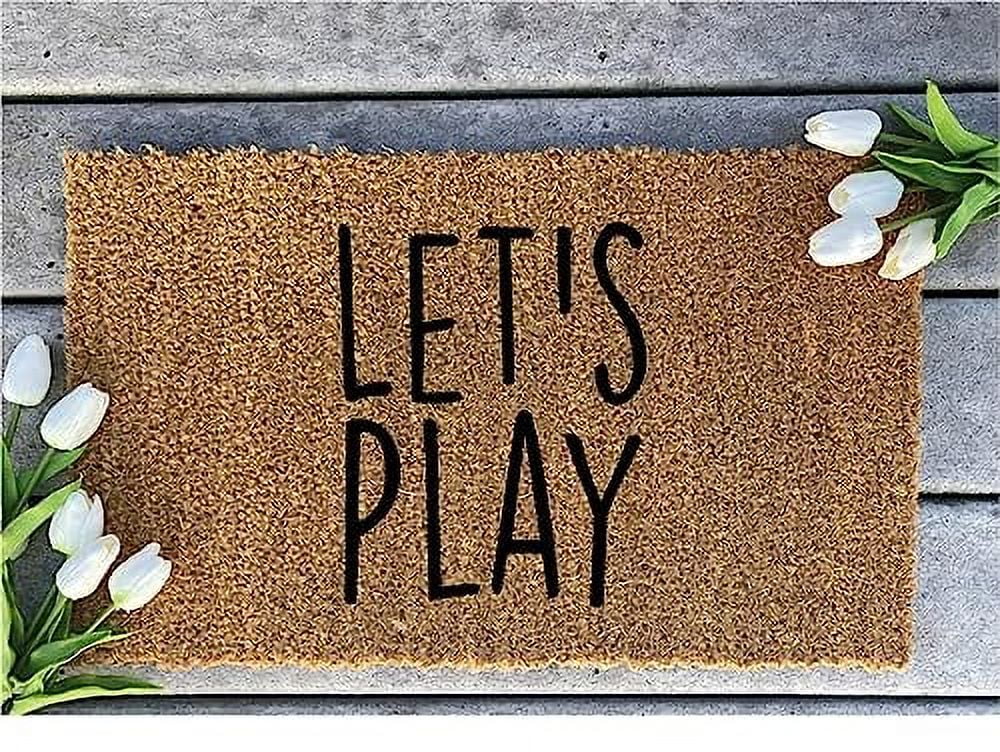 Mini Playhouse Doormat Let's Play - Kids Welcome Mat Clubhouse Door Mat ...