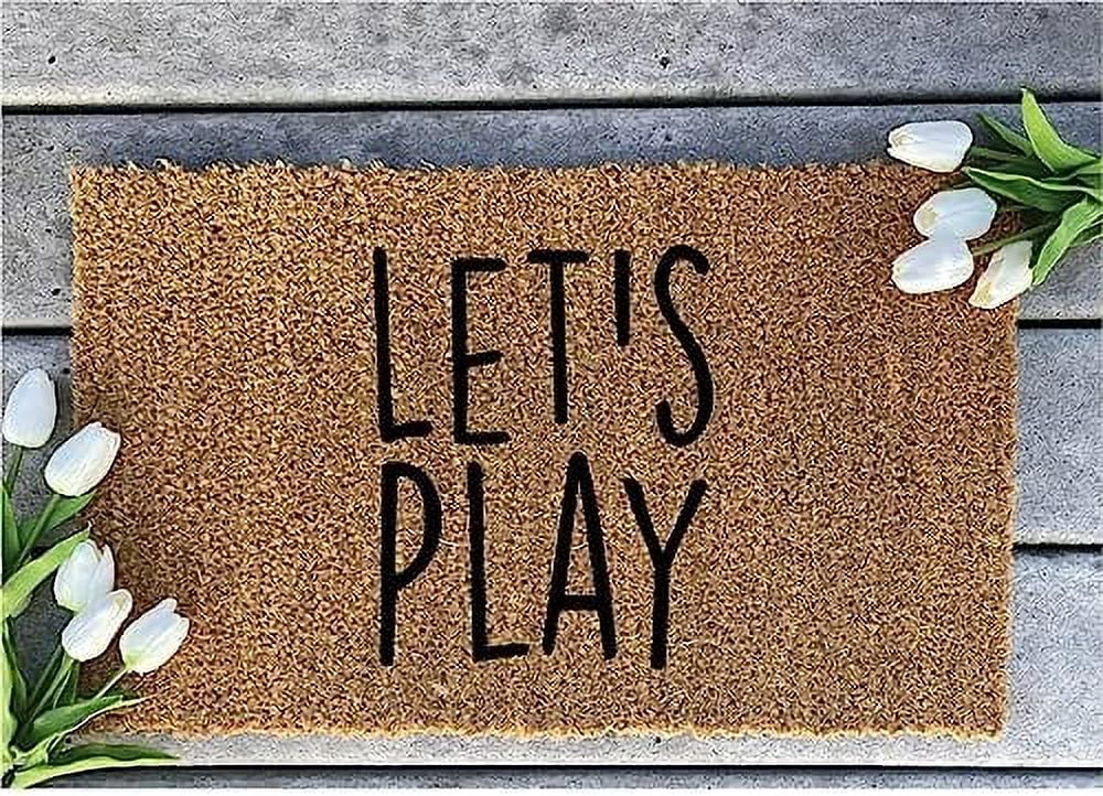 Mini Playhouse Doormat Let's Play - Kids Welcome Mat Clubhouse Door Mat ...