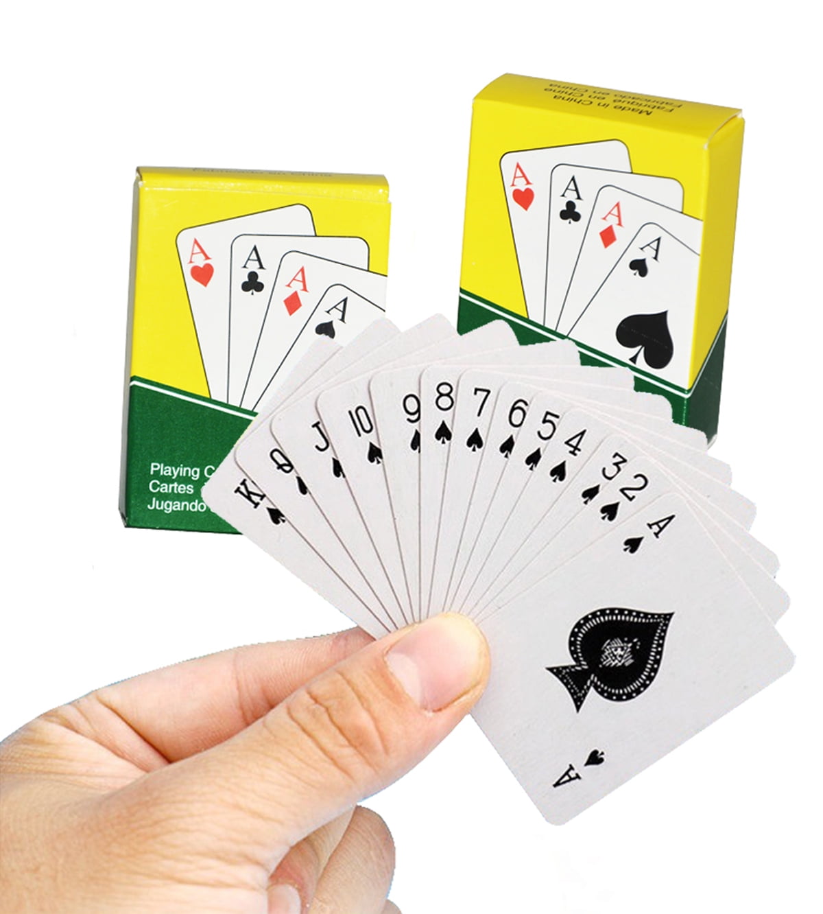 Mini Playing Card, 2 Decks Set Small Poker Game for Kids and Adults ...