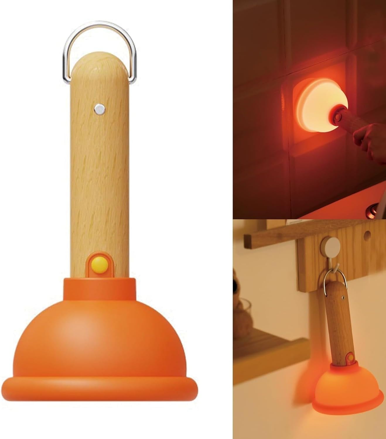 Mini Plungers Funny Night Light, Energy Saving NightLight Cute Toilet ...