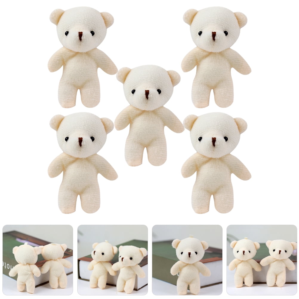 Mini Plush Bears, 5Pcs Bear Bulk Plush Stuffed Animals Tiny Soft Bear ...