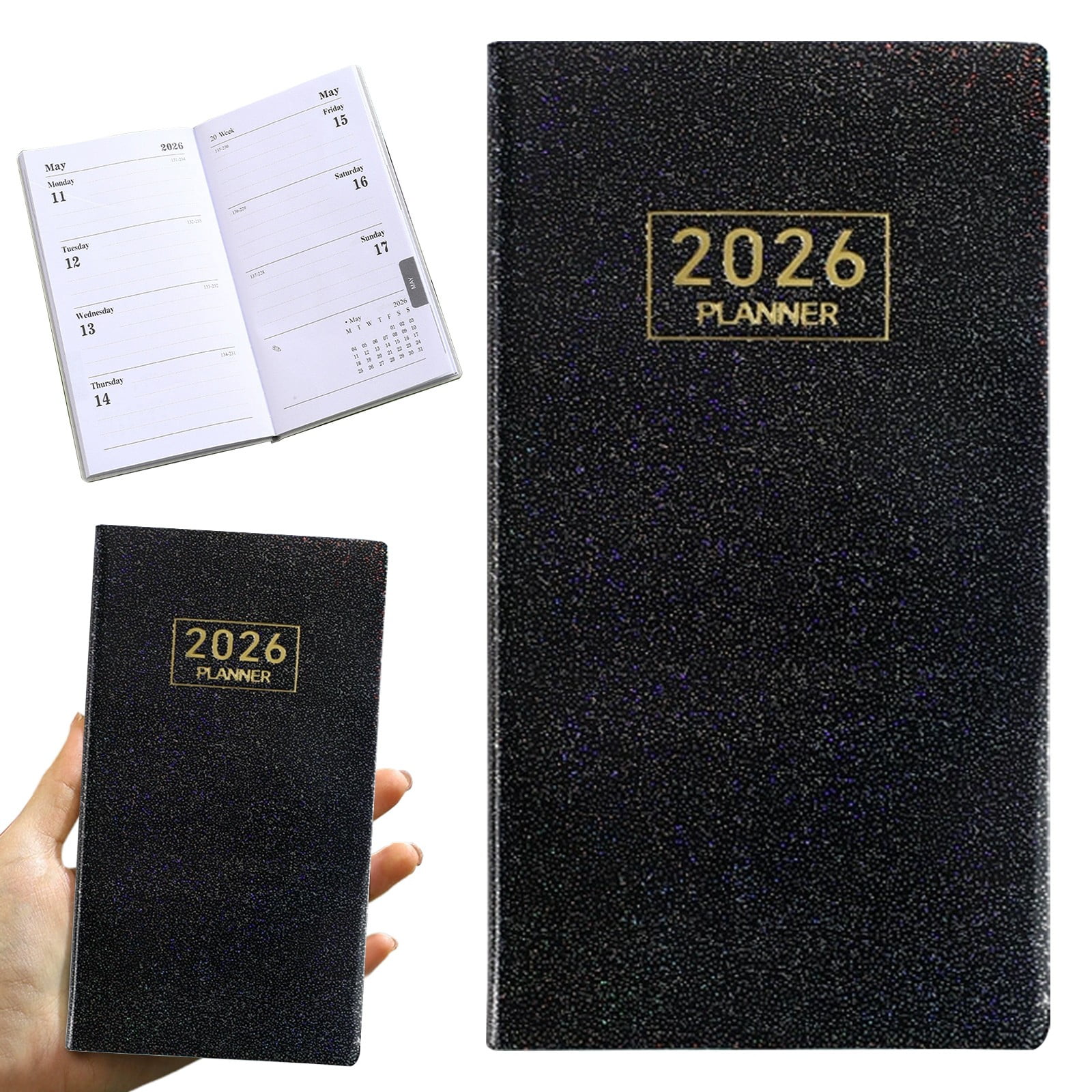 Mini Pocket Calendar 2026，Weekly & Monthly Planner 2026, January ...