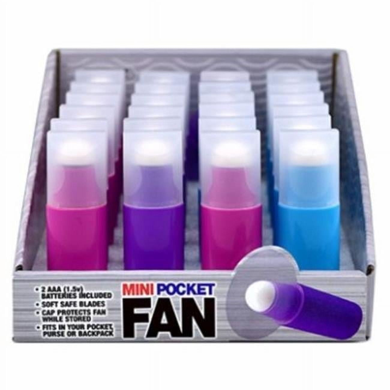 Mini Pocket Fan PDQ Display, Assorted Color - Pack of 24 - Walmart.com
