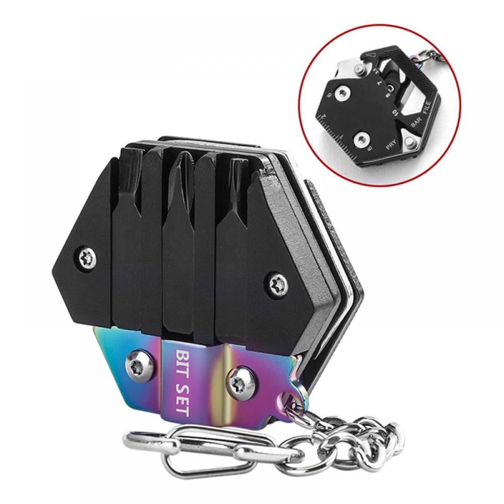 Mini Pocket Folding Tool Multi Function EDC Wrench Hunting Military ...