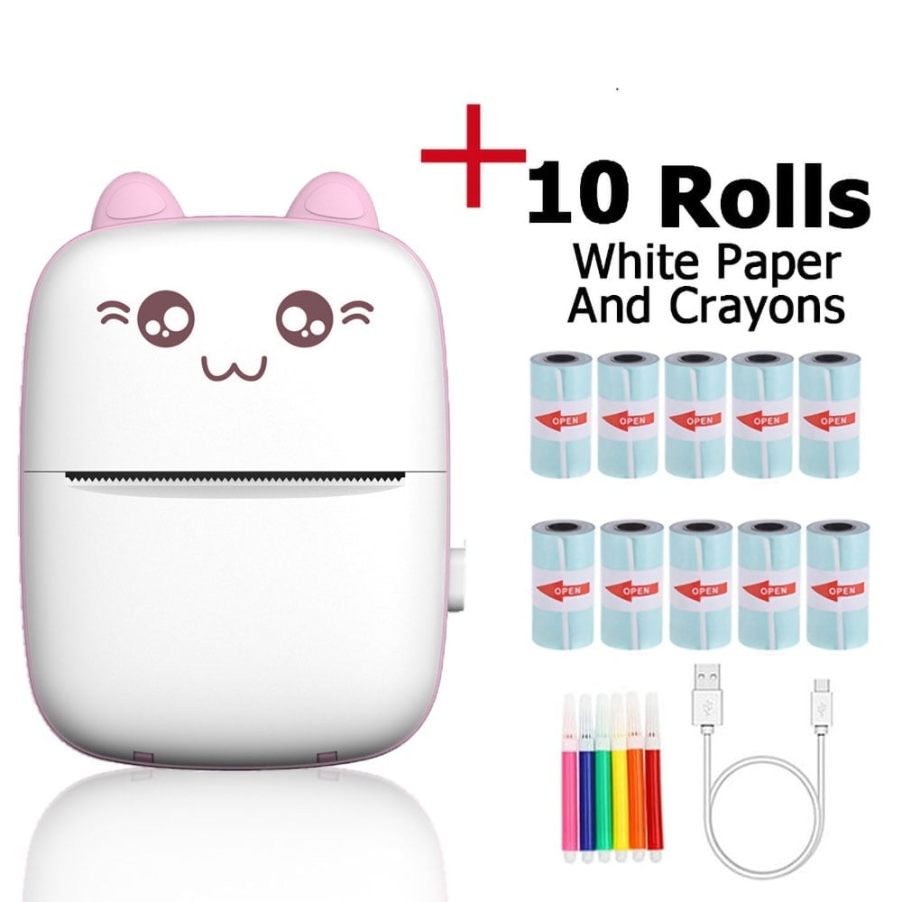 Portable Mini Printer, Inkless Sticker/Photo Printer, Bluetooth ...