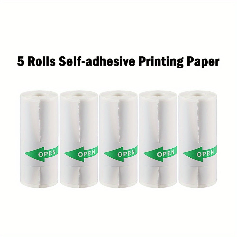 Mini Pocket Printer, Portable Thermal Printer with 6 Rolls Printing ...