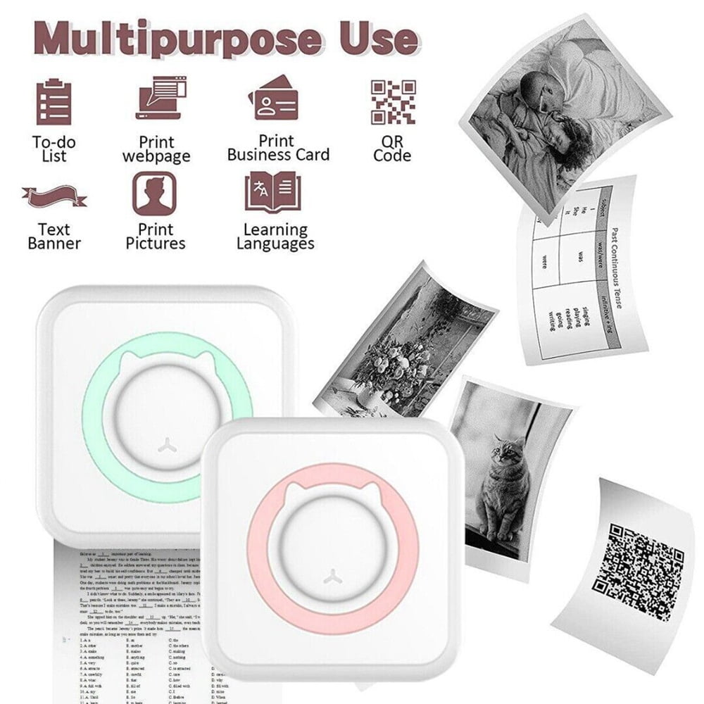 Mini Pocket Thermal Printer Mobile Phone Photos Label Bluetooth ...