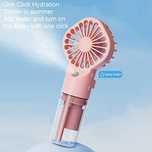 Mini Pocket USB Rechargeable Portable Misting Fan with 4 Adjustable ...
