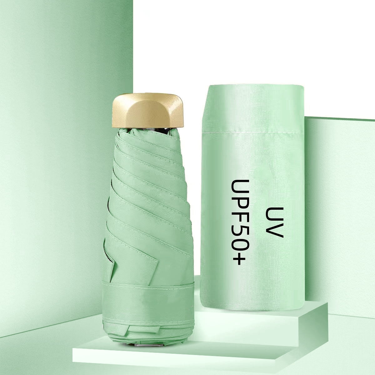 Mini Pocket Umbrella Small Sun Rain Umbrella Vinyl Folding Umbrella UV ...