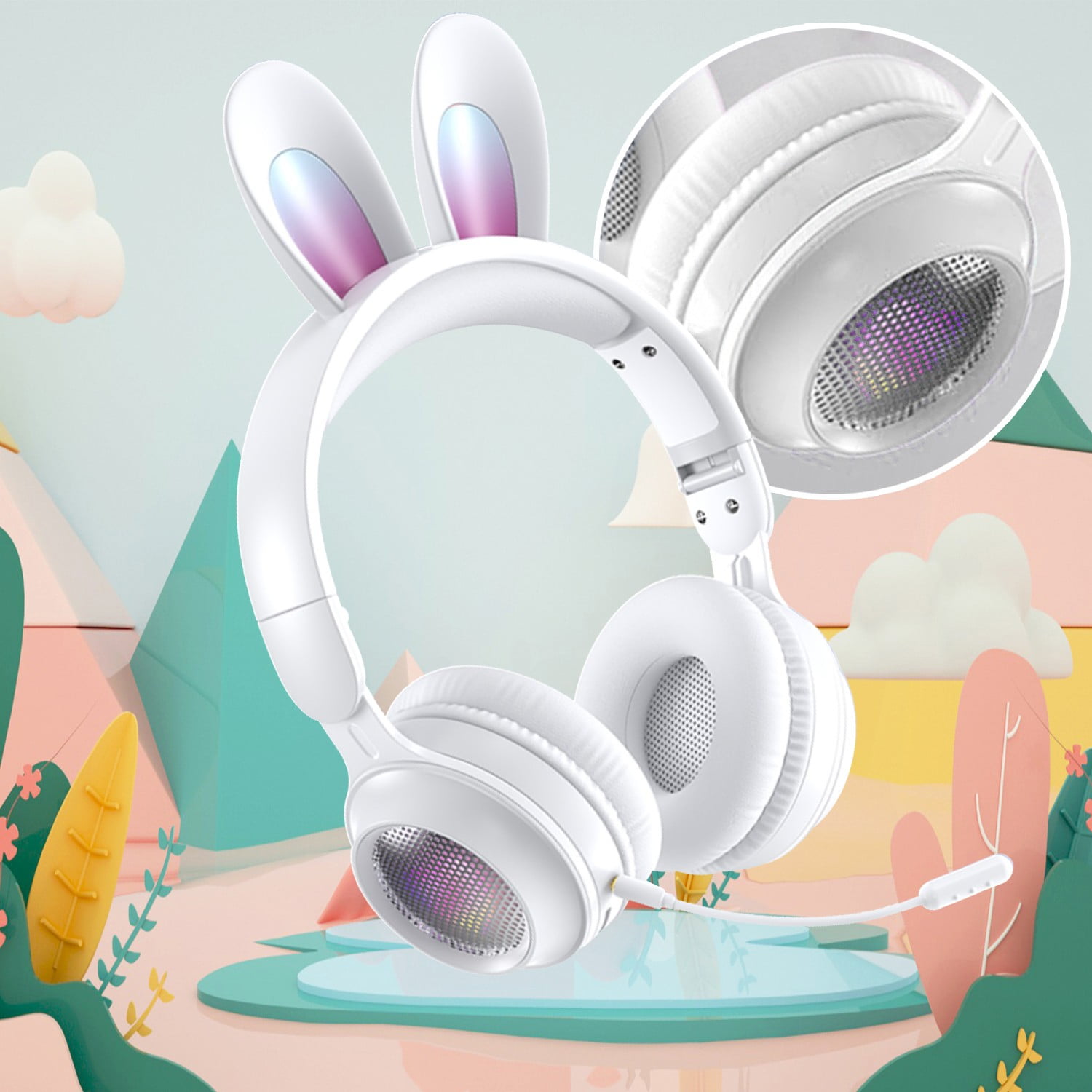 Mini Pods Wireless Earbuds KE01 Rabbit Ears Wireless Headphones ...